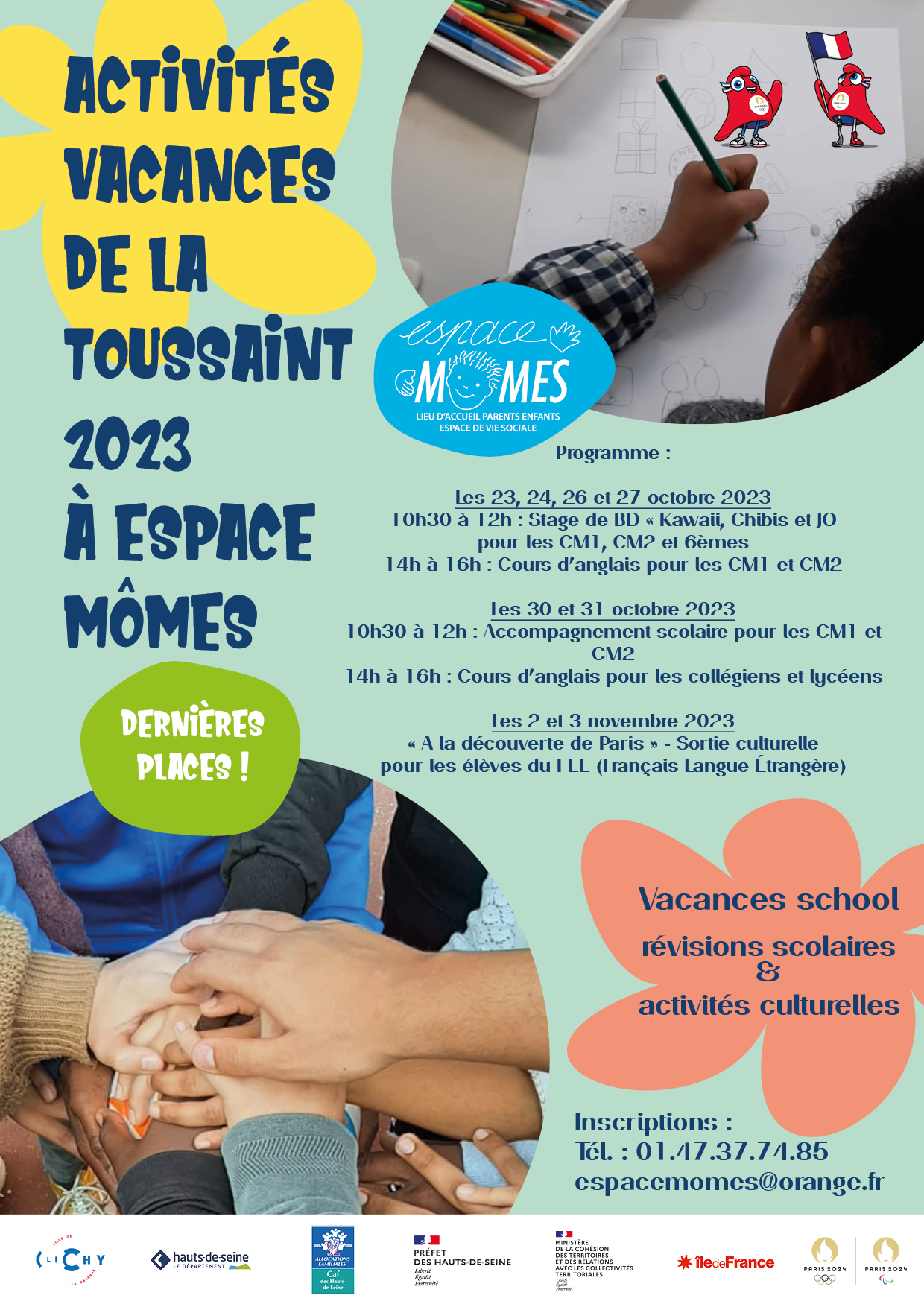 Activités des vacances de la Toussaint 2023 à Espace Mômes - Espace Mômes